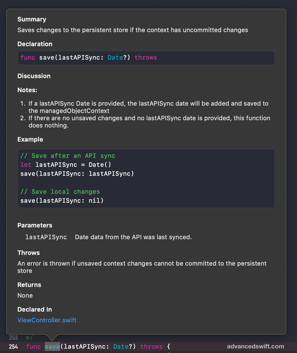 Comments in Swift [+add Quick Help popups to your code]